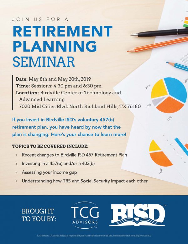 JOIN US FOR A RETIREMENT PLANNING SEMINAR | Birdville ISD Staff Blog!